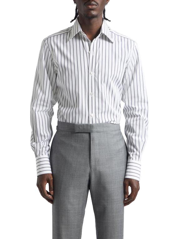 TOM FORD classic fit stripe cotton poplin button-up shirt